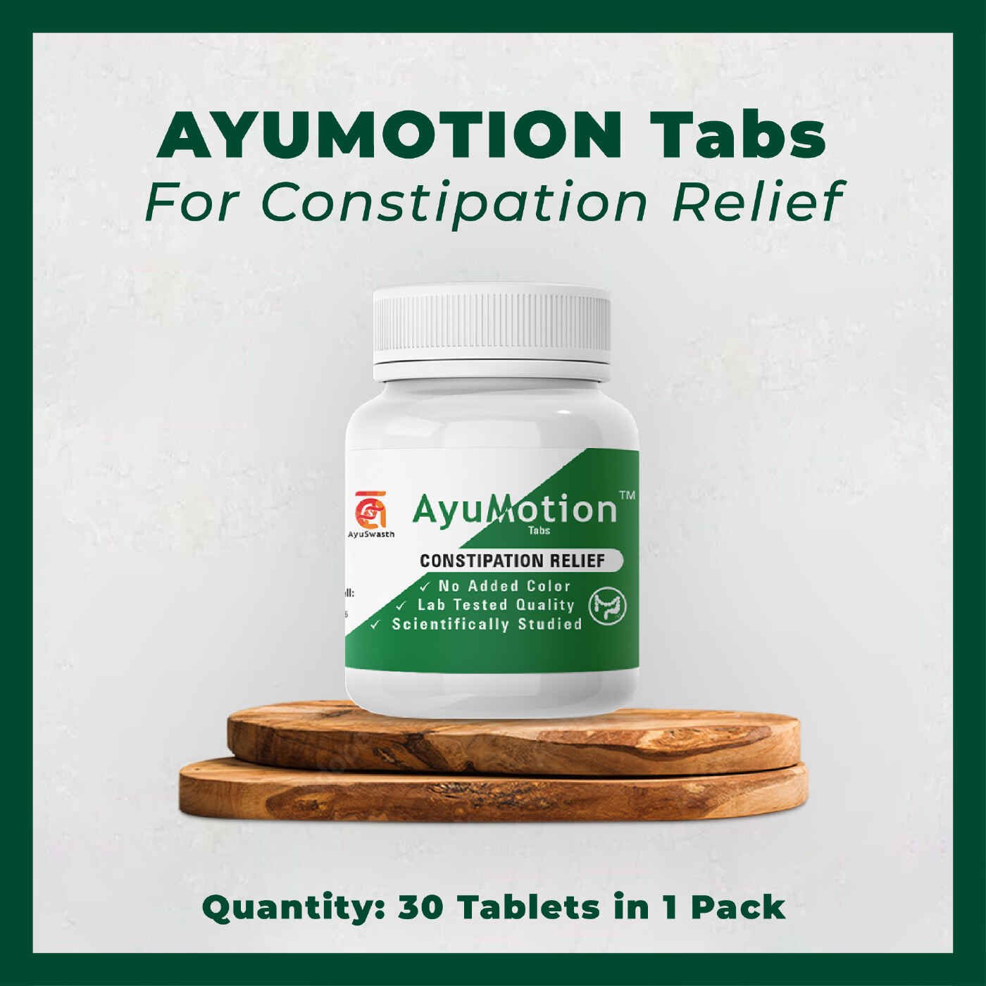 AyuMotion Tabs | Constipation Relief | 30 Tablets At ₹350